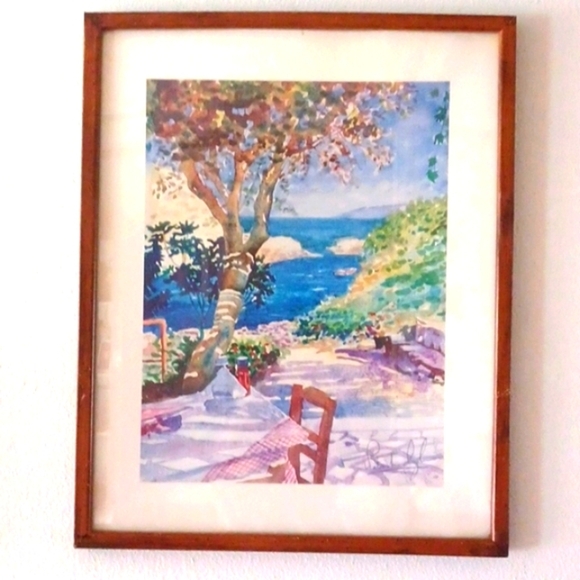 Handmade | Art | Water Color Hand Made Ocean Landscape Painting Hand ...